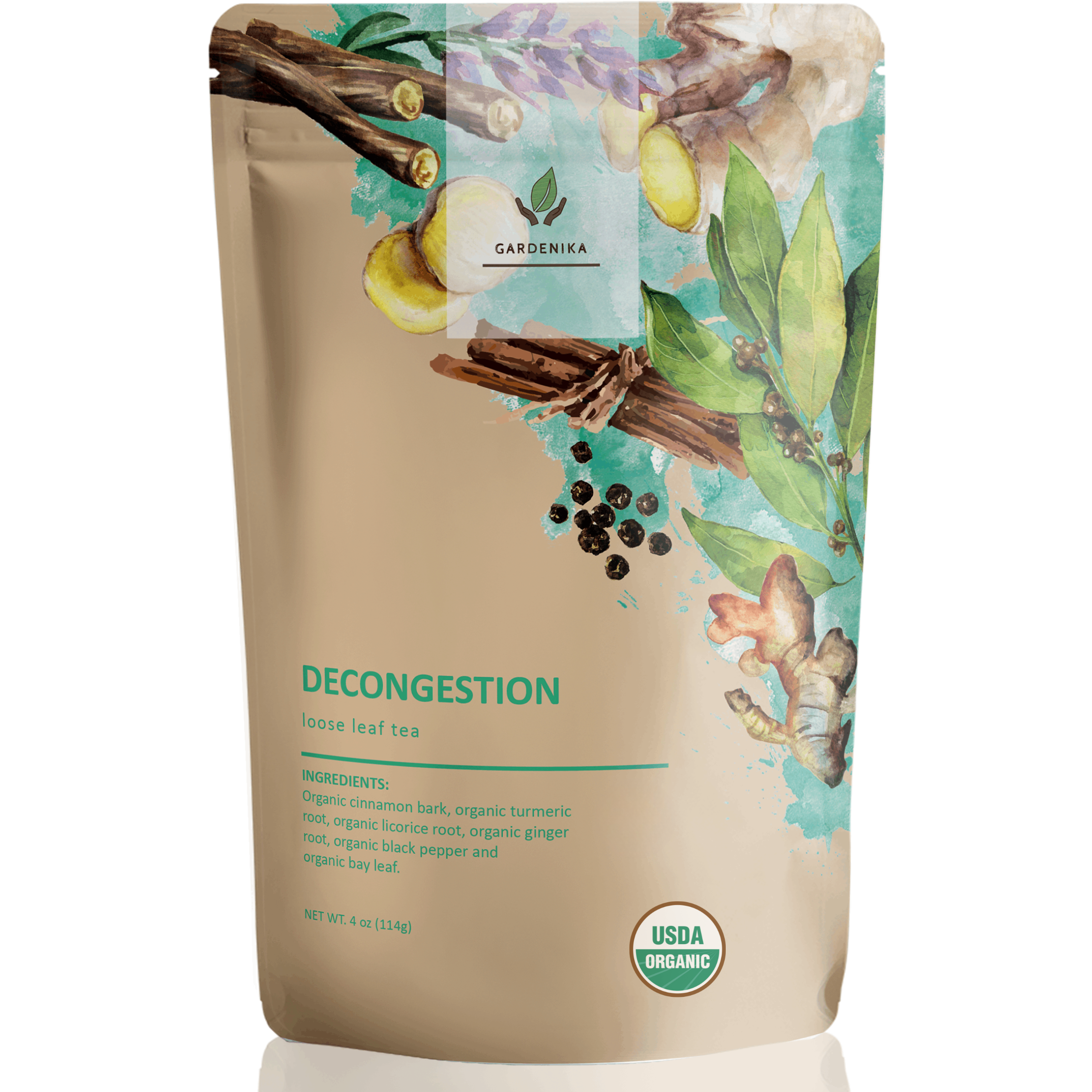 Decongest Tea | Respiratory Comfort - Turmeric & Ginger – Gardenika Shop