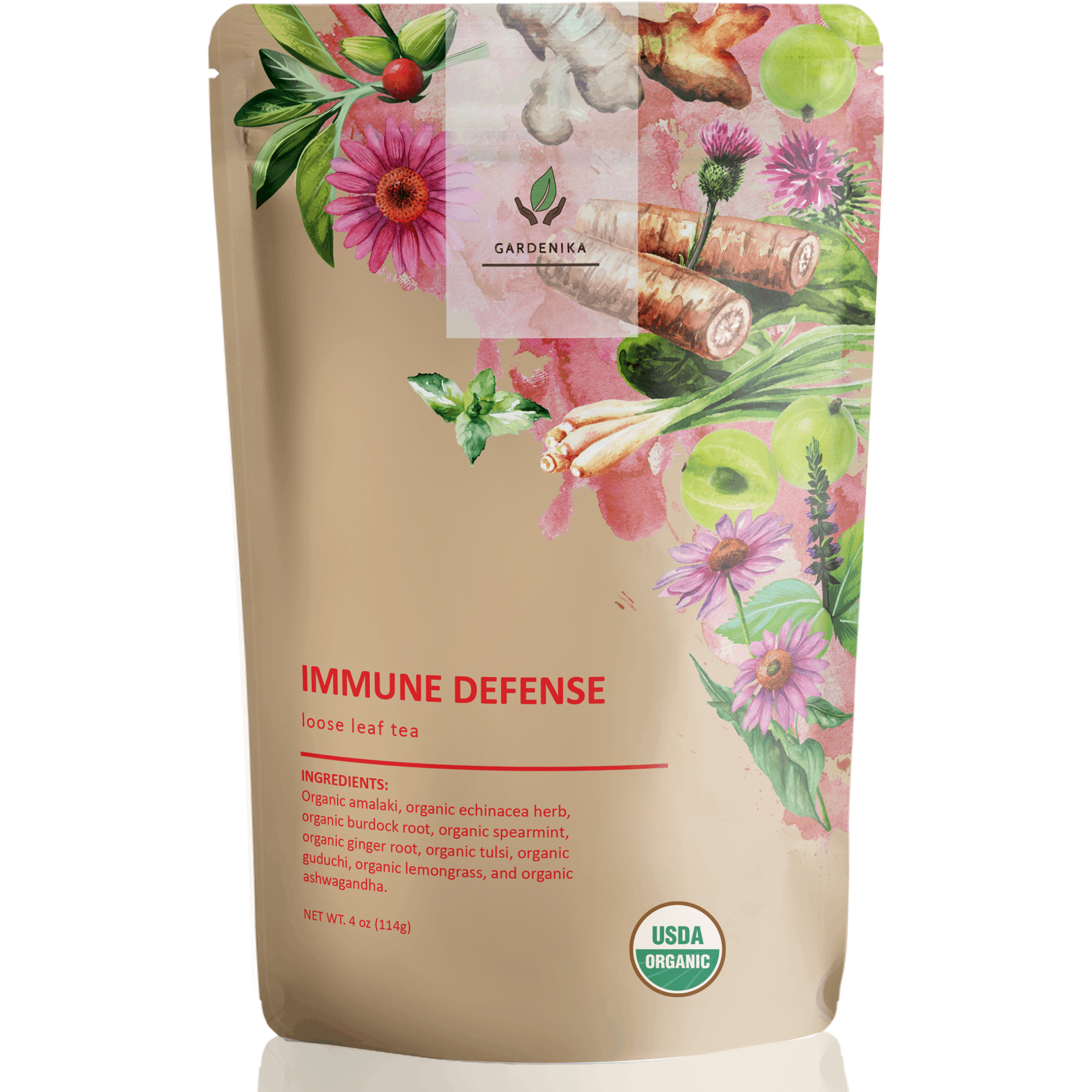 Immune Defense Tea - Echinacea & Ashwagandha Blend – Gardenika Shop